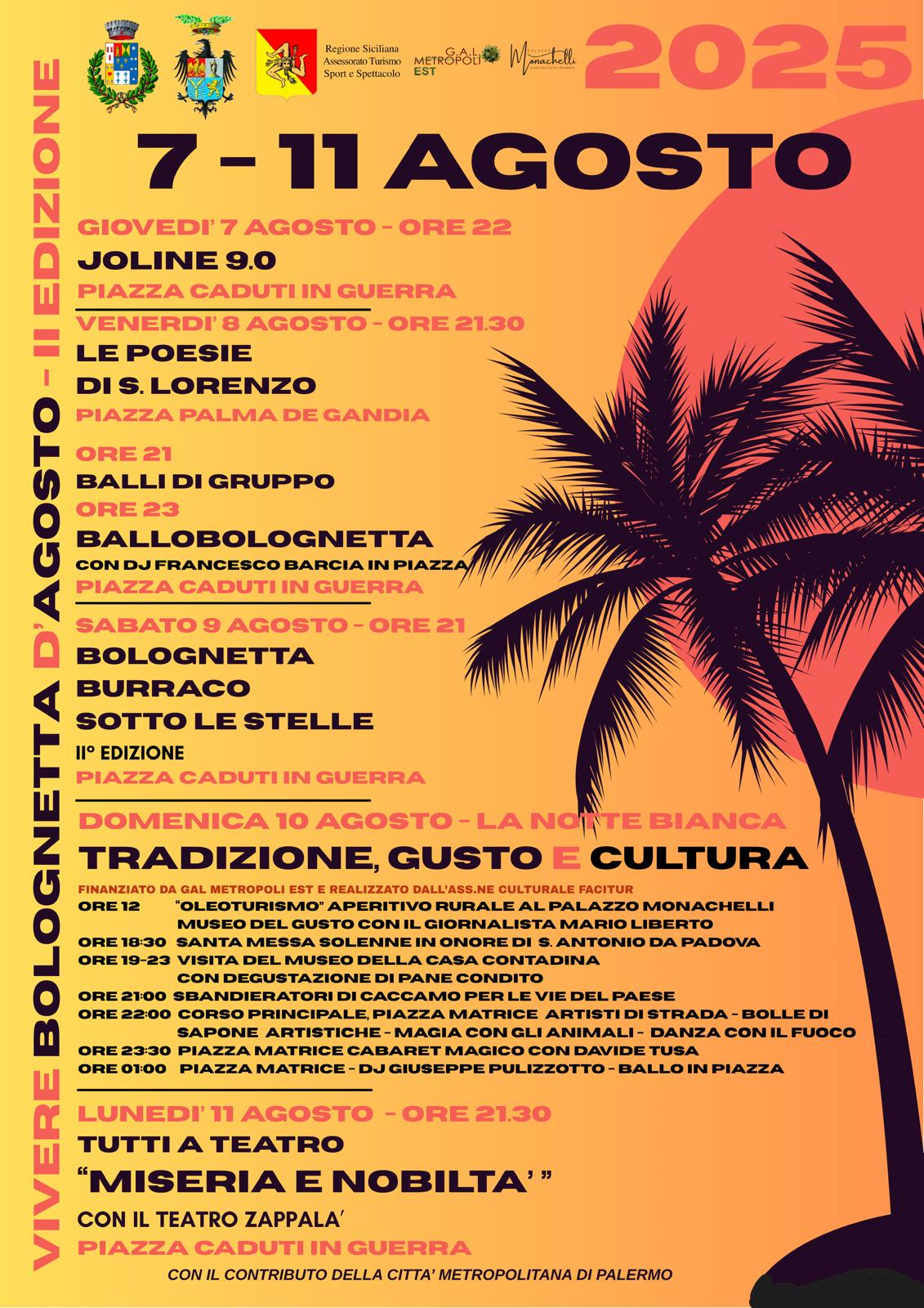 Si accende l’estate di Bolognetta: dal 7 all’11 agosto è grande festa ...