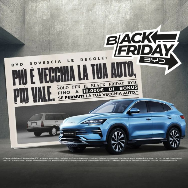 BYD lancia “Back Friday”. Più è vecchia la tua auto, più vale ...